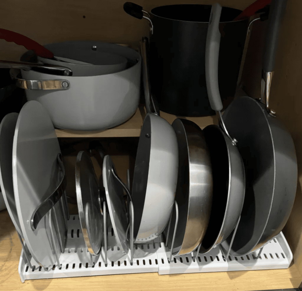 15+ Ways to Organize Pots and Pans in Your Kitchen Cabinets | Christene Holder Home